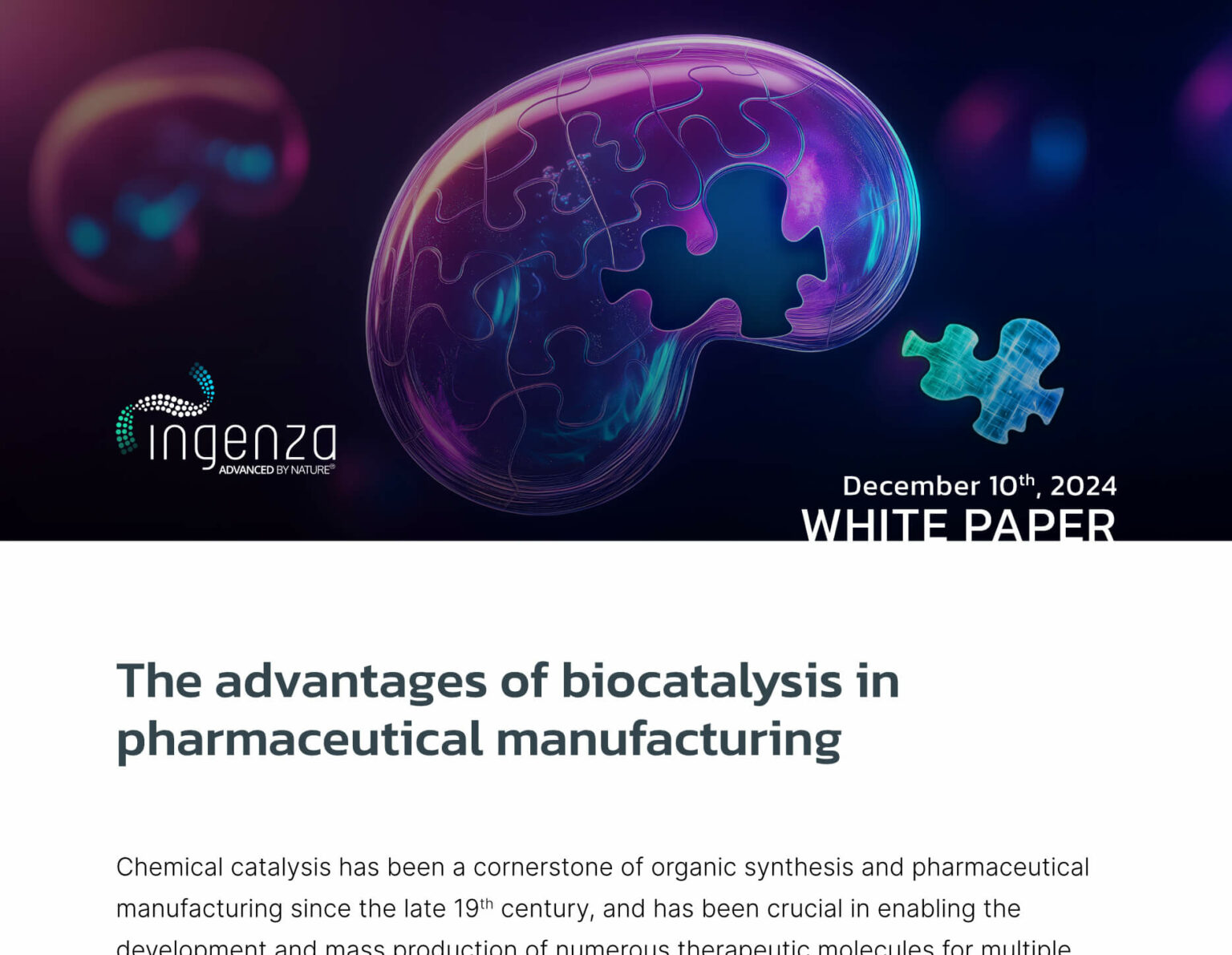 White paper: The advantages of biocatalysis in pharmaceutical ...